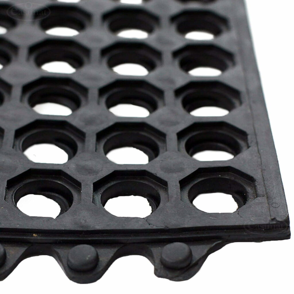Interlocking Rubber Mat with Holes 4 Pack | Welcome to Actiasmat
