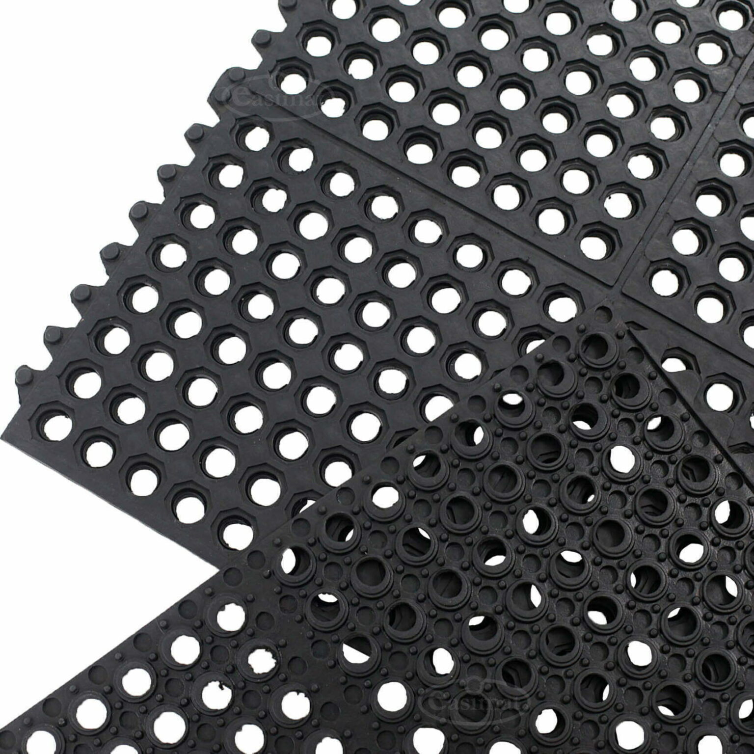 Interlocking Rubber Mat with Holes 4 Pack | Actiasmat