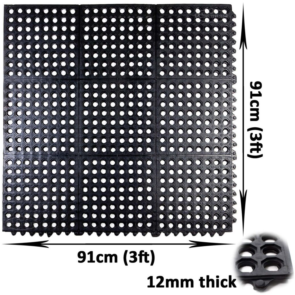 Interlocking Rubber Mat with Holes 21292 - Actiasmat